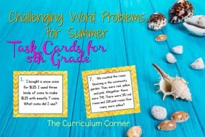 Summer Challenge Problem Solving - The Curriculum Corner 4-5-6