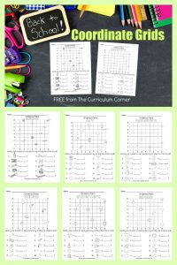 Back to School Coordinate Grids - The Curriculum Corner 4-5-6