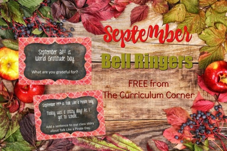 September Bell Ringers - The Curriculum Corner 4-5-6