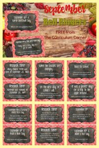 September Bell Ringers - The Curriculum Corner 4-5-6