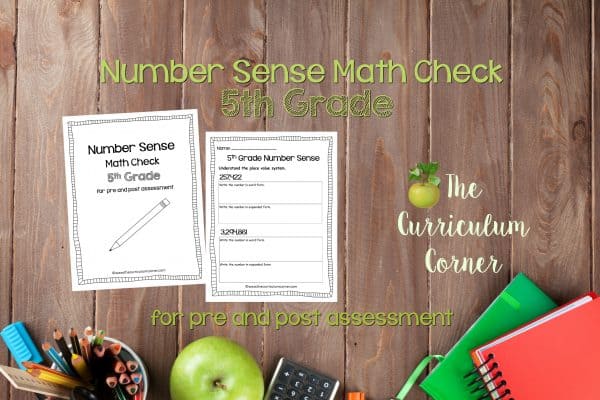 Math Check: 5th Grade Number Sense - The Curriculum Corner 4-5-6