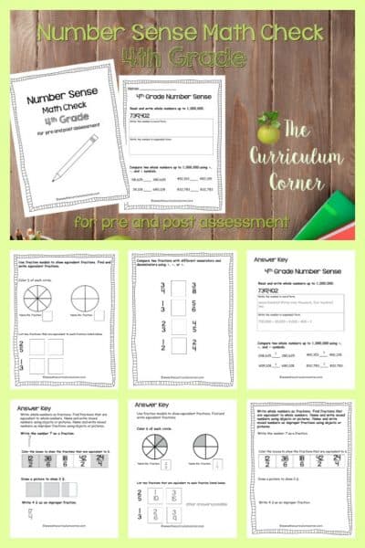 Math Check: 4th Grade Number Sense - The Curriculum Corner 4-5-6