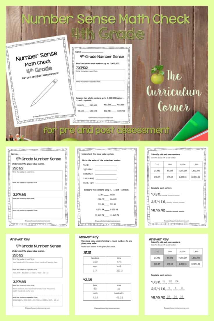 math check pinterest 5th grade - The Curriculum Corner 4-5-6