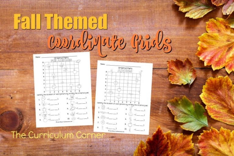 Fall Coordinate Grids - The Curriculum Corner 4-5-6