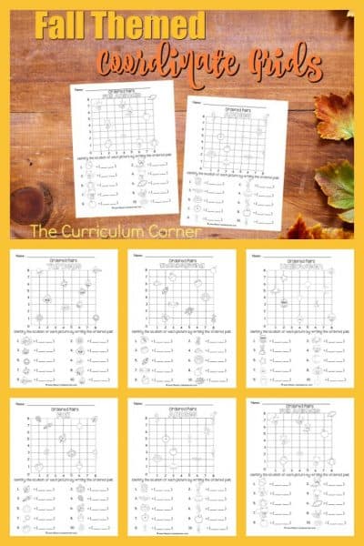 Fall Coordinate Grids - The Curriculum Corner 4-5-6