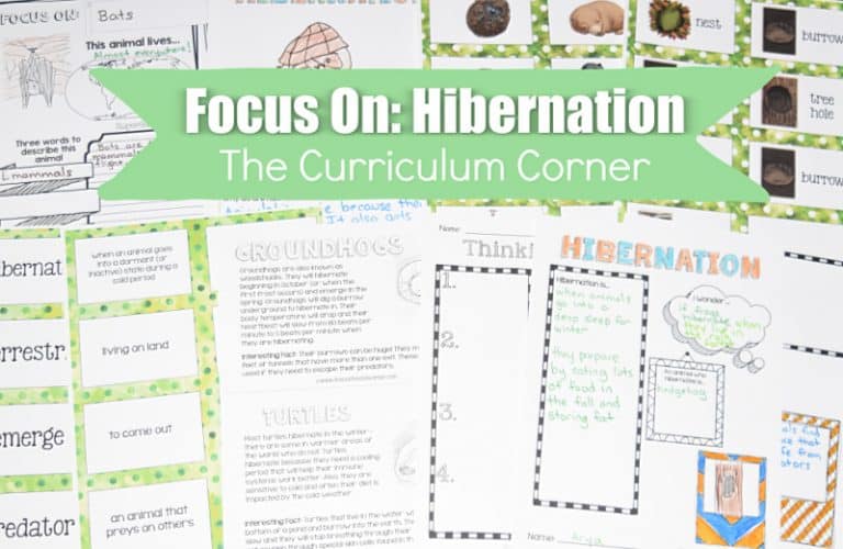 Hibernation Materials for Teachers - The Curriculum Corner 4-5-6