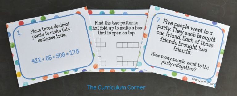 Problem Solving Challenge - The Curriculum Corner 4-5-6