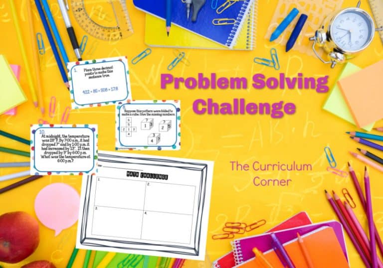 Problem Solving Challenge - The Curriculum Corner 4-5-6