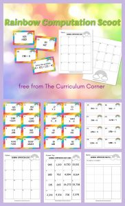 Rainbow Computation Scoot - The Curriculum Corner 4-5-6
