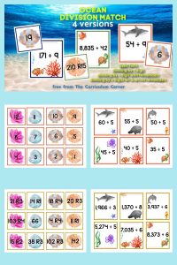 Ocean Division Match (many skills) - The Curriculum Corner 4-5-6
