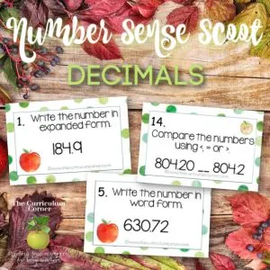decimal scoot 1 feature - The Curriculum Corner 4-5-6