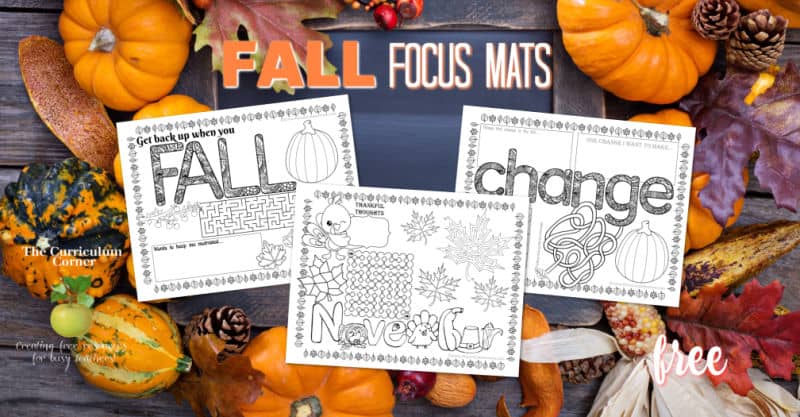 Fall Focus Mats - The Curriculum Corner 4-5-6