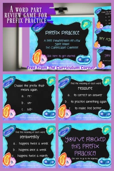 Prefix PowerPoint Game - The Curriculum Corner 4-5-6