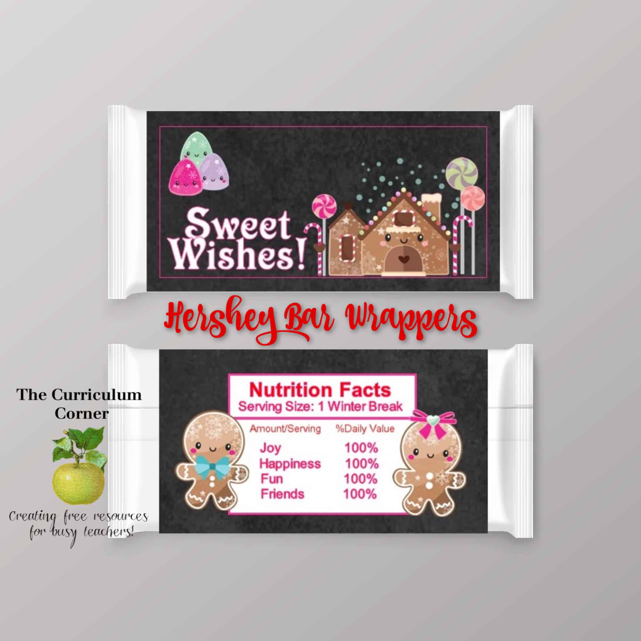 Winter Candy Wrappers for Teachers - The Curriculum Corner 4-5-6