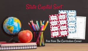 States & Capitals Matching Cards - The Curriculum Corner 4-5-6
