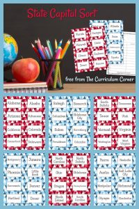 States & Capitals Matching Cards - The Curriculum Corner 4-5-6