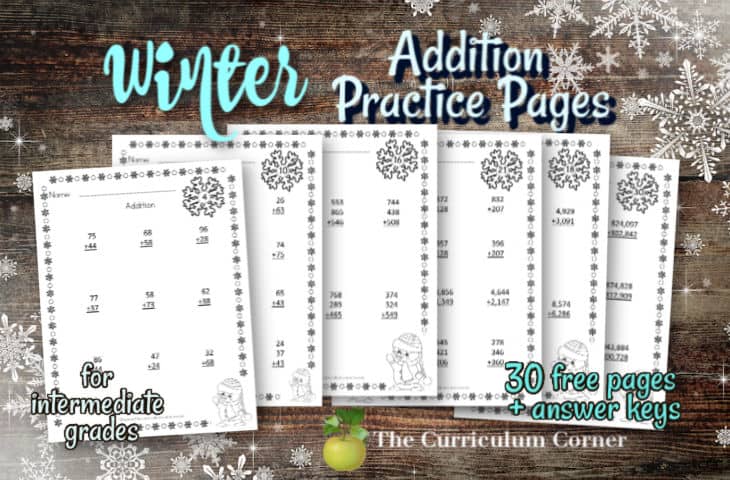 winter-addition-456-1-1 - The Curriculum Corner 4-5-6