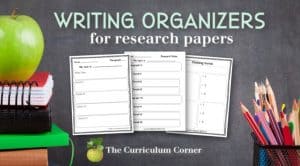 Graphic Organizer for Research Papers - The Curriculum Corner 4-5-6