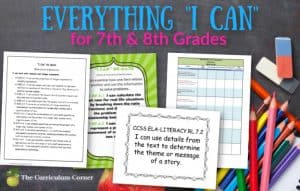 Everything "I Can" Common Core for 7th & 8th Grades - The Curriculum ...