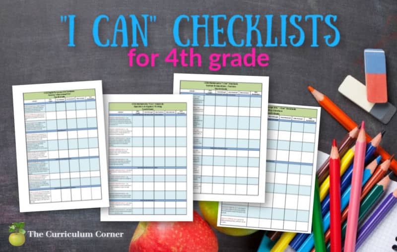 Updated 4th Grade CCSS And I Can Checklists The Curriculum Corner 4 5 6