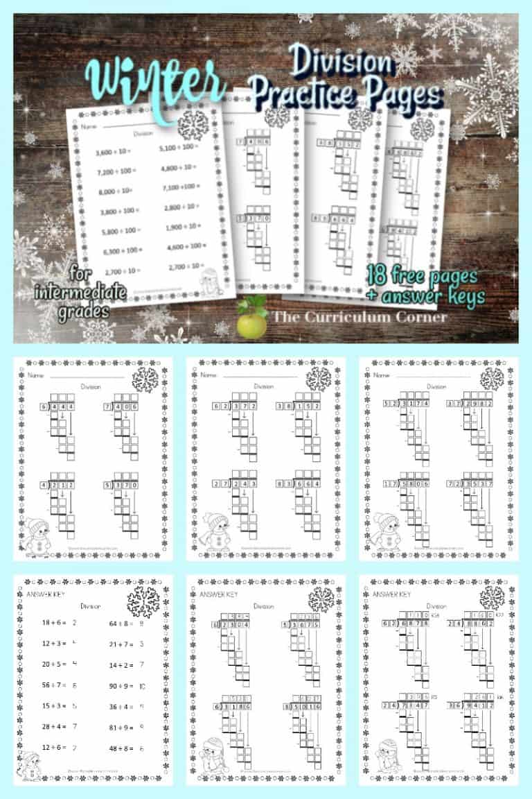 Computation Pages: Winter Division - The Curriculum Corner 4-5-6