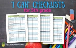 Updated 5th Grade CCSS and "I Can" Checklists - The Curriculum Corner 4-5-6