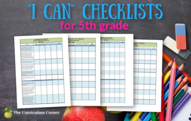 Updated 5th Grade CCSS and "I Can" Checklists - The Curriculum Corner 4-5-6