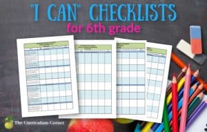 Updated 6th Grade CCSS and "I Can" Checklists - The Curriculum Corner 4-5-6