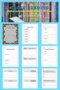 Close Reading: Determining Importance in Text - The Curriculum Corner 4-5-6