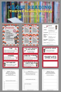 Close Reading: THIEVES Reading Strategy - The Curriculum Corner 4-5-6