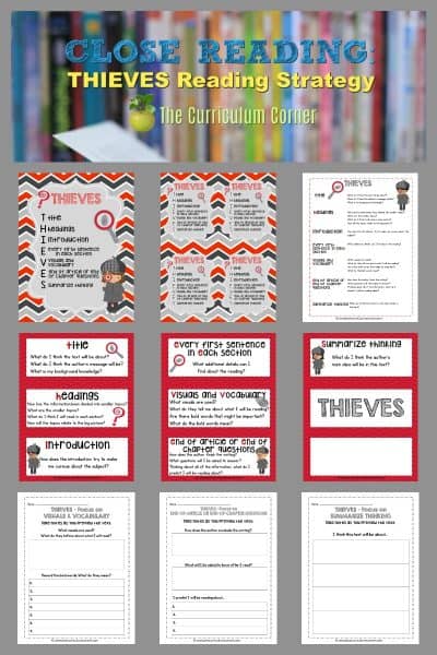 Close Reading: THIEVES Reading Strategy - The Curriculum Corner 4-5-6