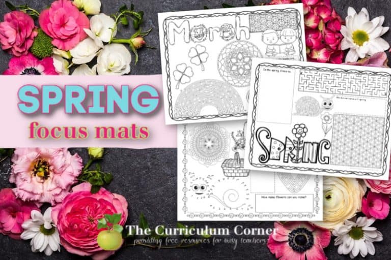 Spring Focus Mats - The Curriculum Corner 4-5-6