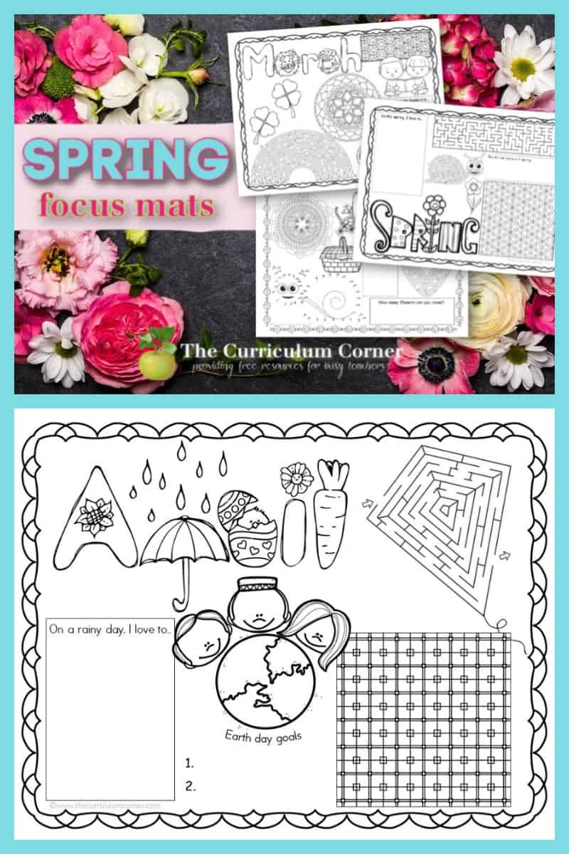 Spring Focus Mats - The Curriculum Corner 4-5-6
