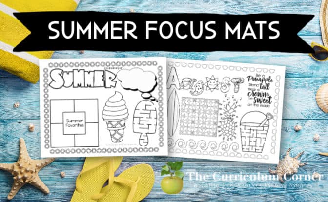 Summer Focus Mats - The Curriculum Corner 4-5-6