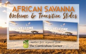 African Savanna: Virtual Sub Plans - The Curriculum Corner 4-5-6