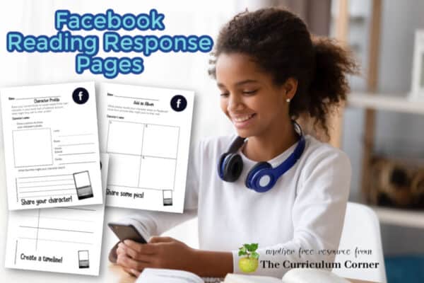 Facebook Reading Response Pages - The Curriculum Corner 4-5-6