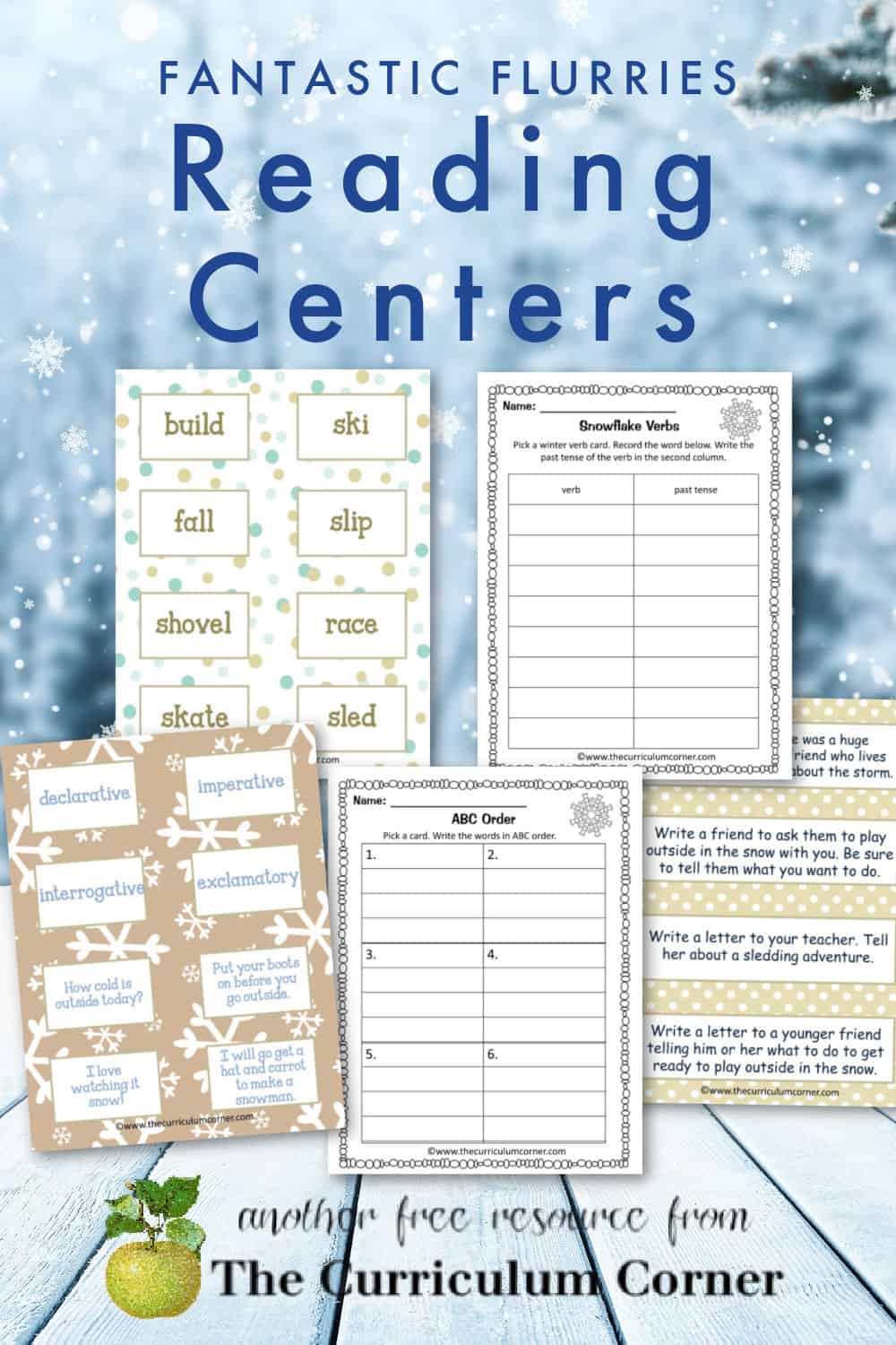 Fantastic Flurries Reading Centers - The Curriculum Corner 4-5-6