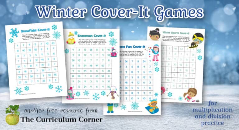 Winter Cover-It Multiplication & Division Games - The Curriculum Corner ...