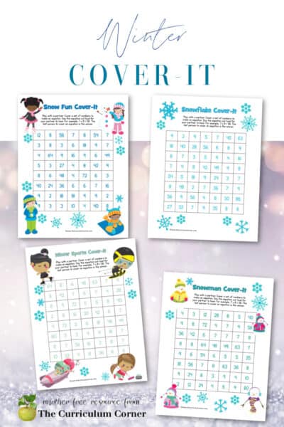 Winter Cover-It Multiplication & Division Games - The Curriculum Corner ...