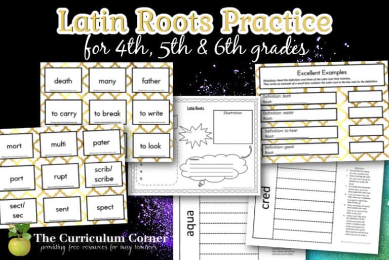 Latin Roots Resources - The Curriculum Corner 4-5-6