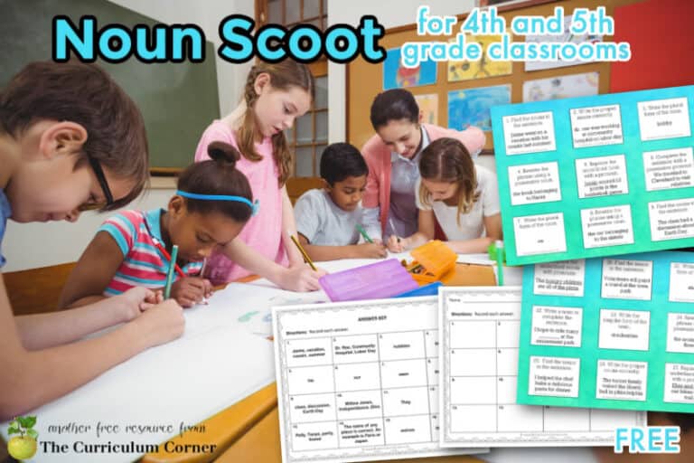 Noun Scoot - The Curriculum Corner 4-5-6