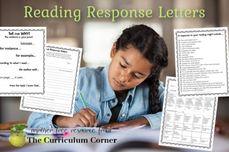 Reading Response Letters - The Curriculum Corner 4-5-6