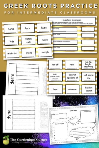 Greek Roots Resources - The Curriculum Corner 4-5-6