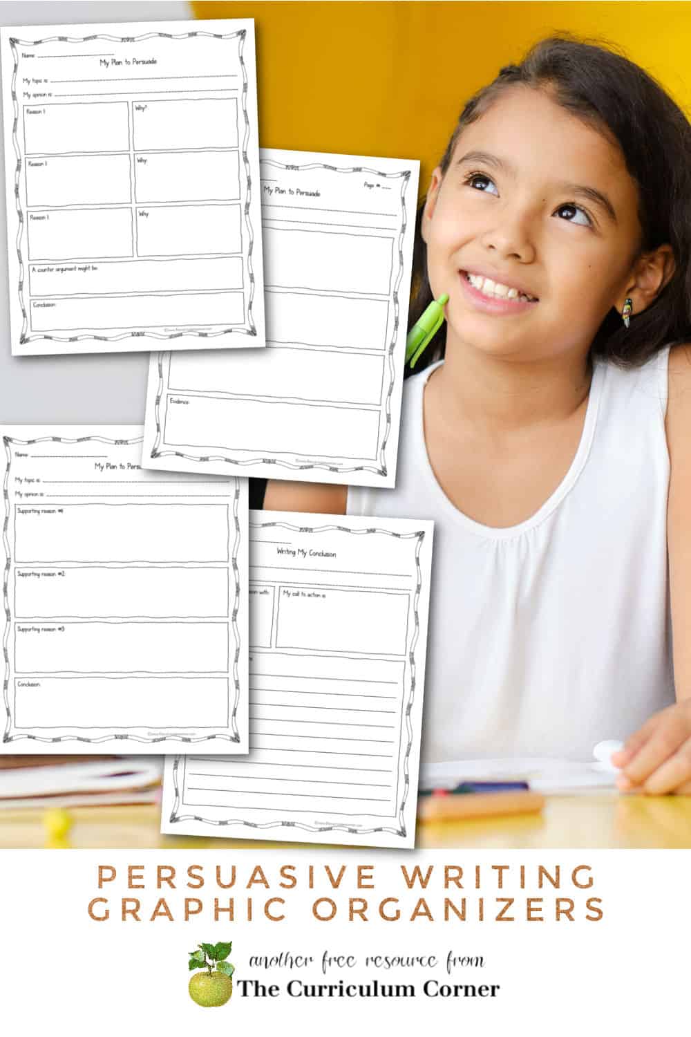 Persuasive Writing Graphic Organizers The Curriculum Corner 4 5 6