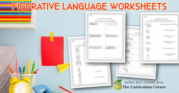 figurative language worksheets fb - The Curriculum Corner 4-5-6