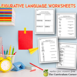 figurative language worksheets feature - The Curriculum Corner 4-5-6