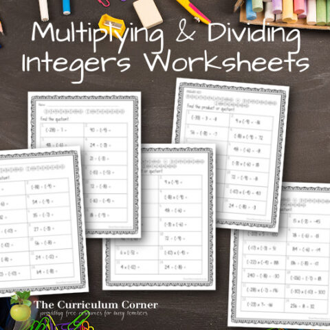 multiplying dividing integers worksheets feature - The Curriculum ...