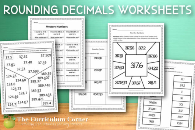 Rounding Decimals Worksheets - The Curriculum Corner 4-5-6