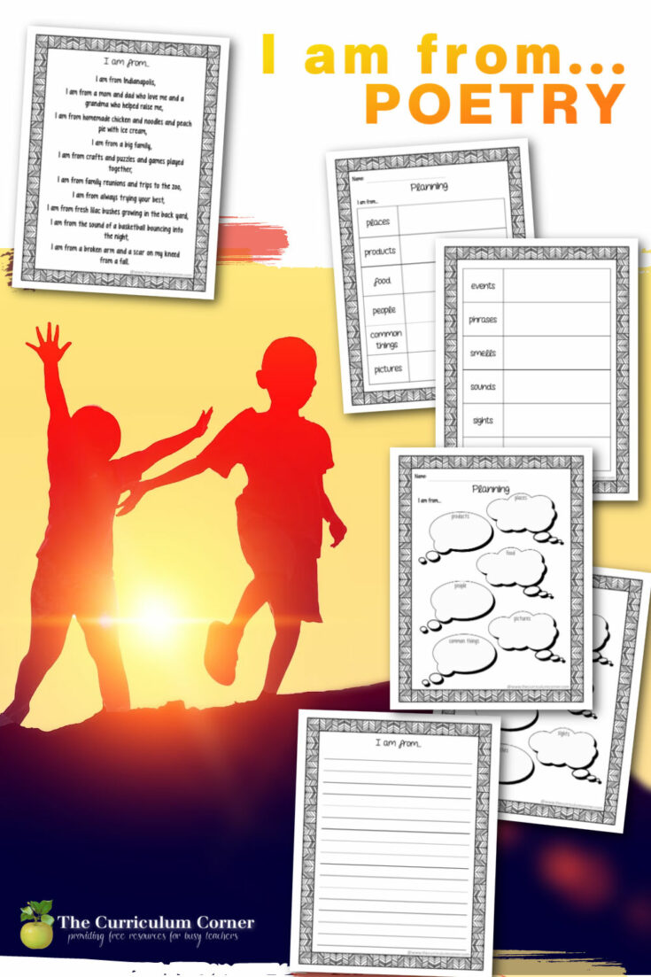 I am from... Poetry - The Curriculum Corner 4-5-6