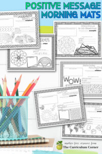 Positive Message Morning Mats - The Curriculum Corner 4-5-6